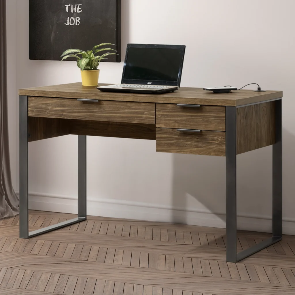 Enoro Study Desk - Aged Walnut - United Furniture