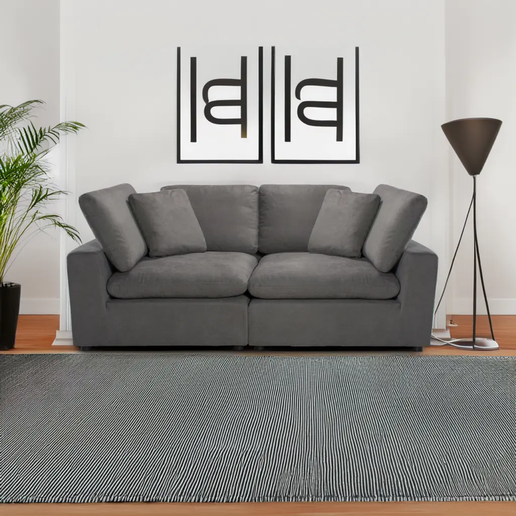 Dermott Modular 2 Seater Sofa - Grey - United Furniture